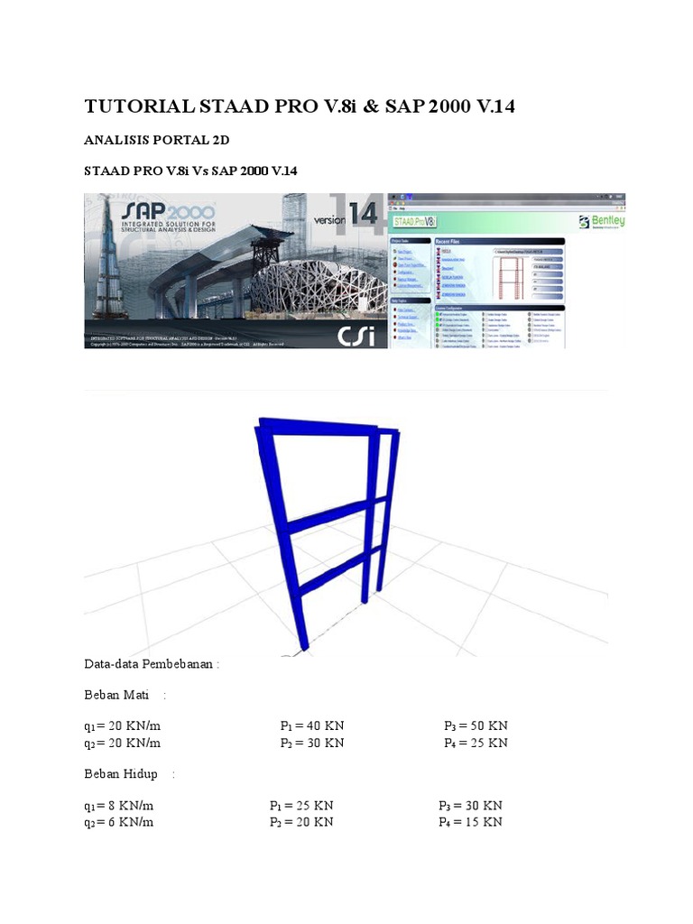 Tutorial Staad Pro PDF | PDF