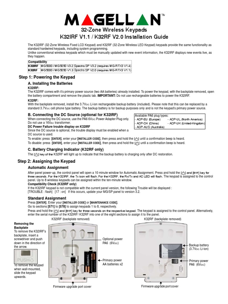 K32xRF-EI02 (Paradox K37 32-Zone Wireless Fixed LCD Keypad) | PDF ...