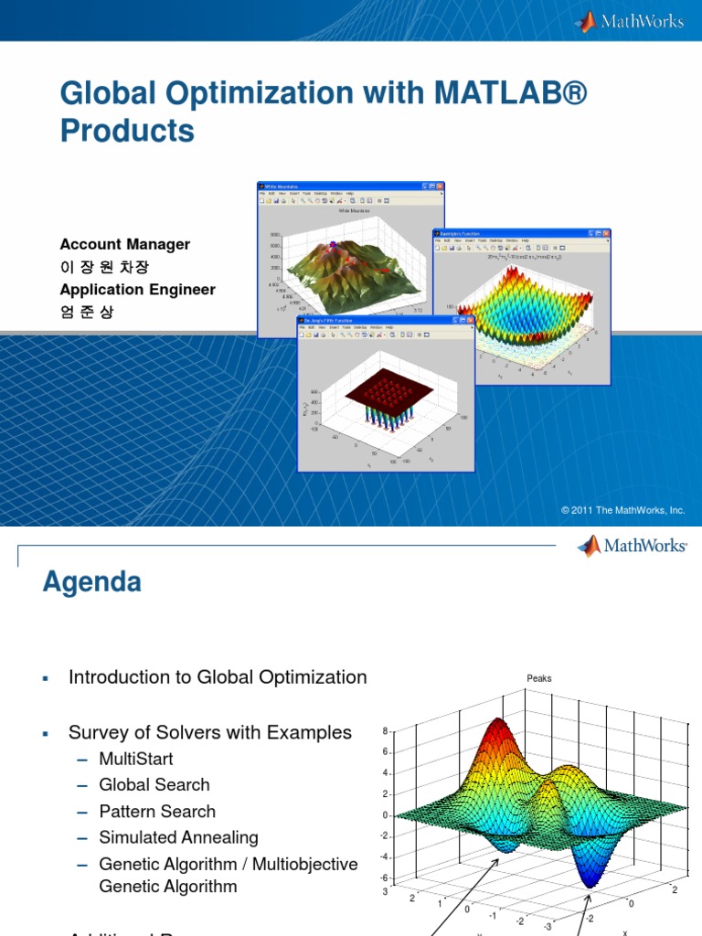 Global Optimization With MATLAB Products (Draft) - MathWorks PDF | PDF | Genetic Algorithm ...