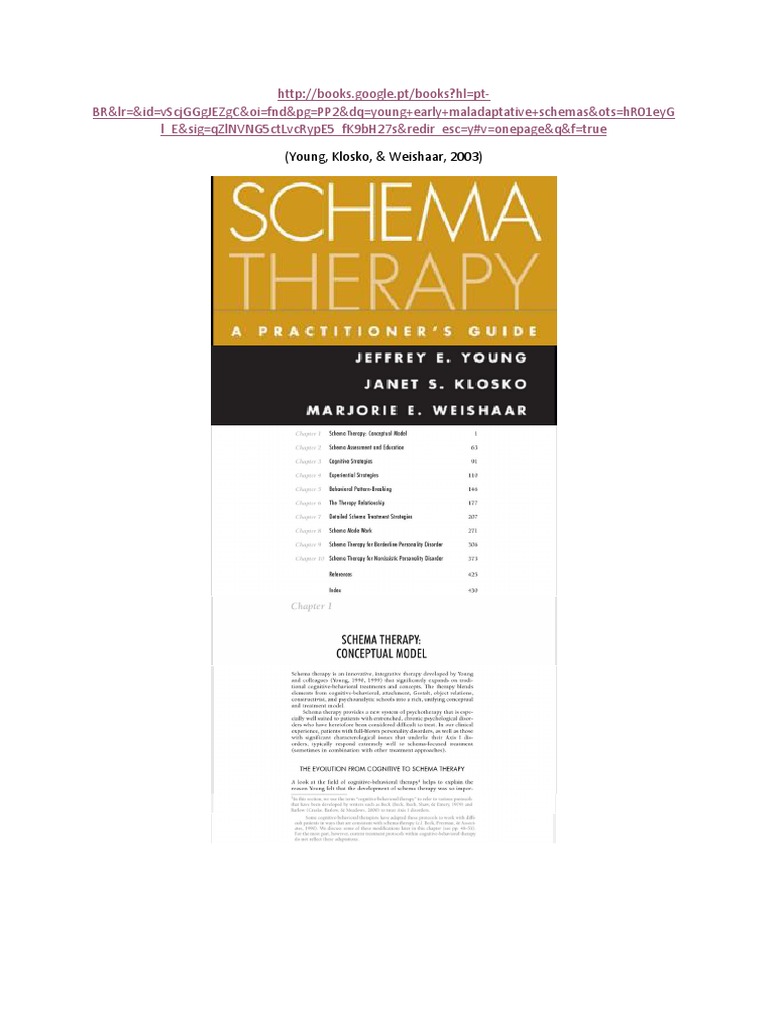 Schema Therapy Guide by Young et al. | PDF | Science & Mathematics