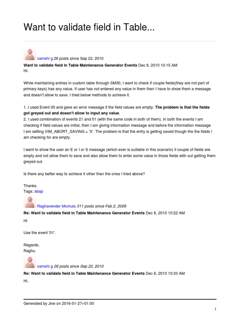 Validate Field in Table... | PDF | Information Technology Management | Software Engineering