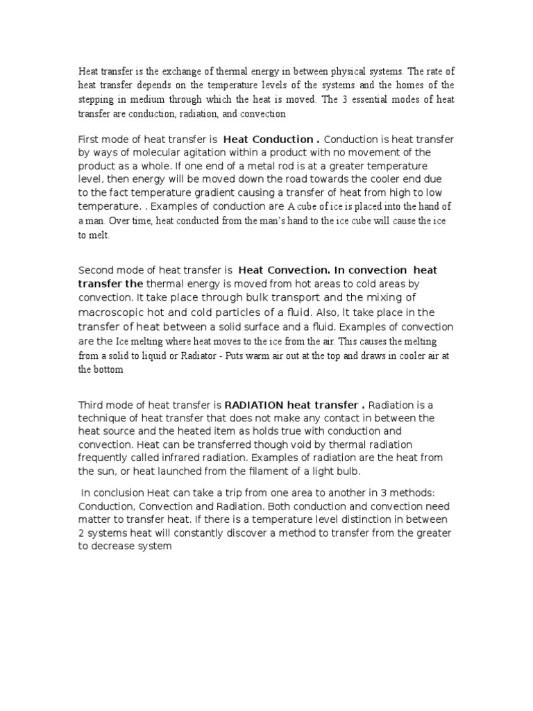 Heat Transfer Technical Writing | PDF | Science & Mathematics ...