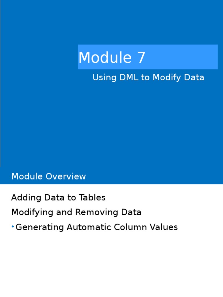 Using DML To Modify Data | PDF | Table (Database) | Information Technology