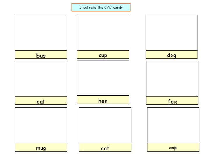 Illustrate The CVC Words | PDF | General Fiction