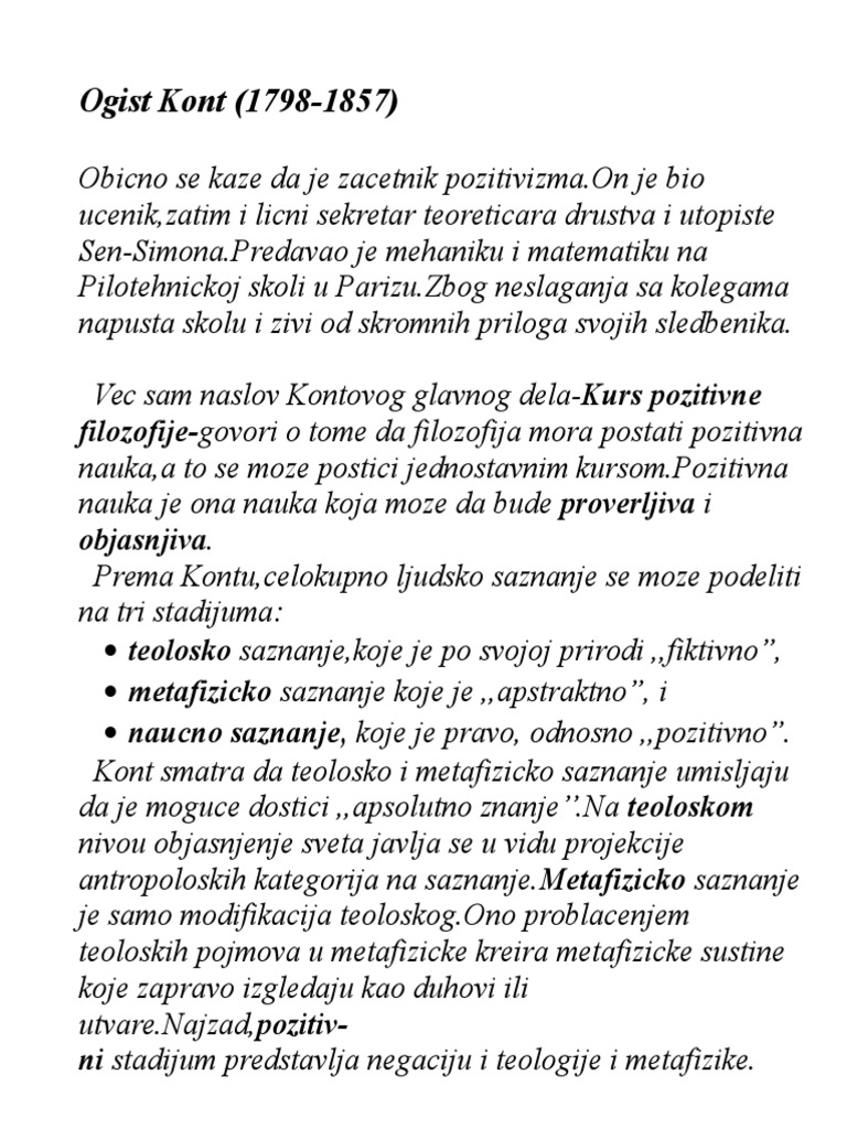 Ogist Kont | PDF