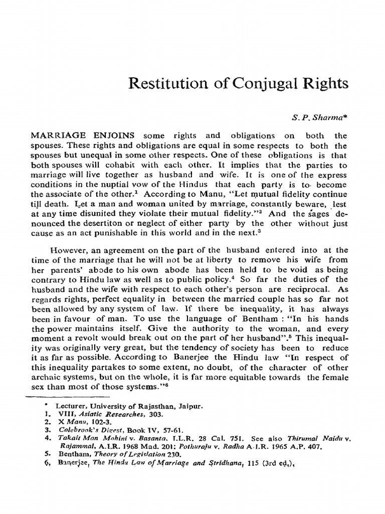 Restitution of Conjugal Rights (158-170) (2).pdf | Justice | Crime ...