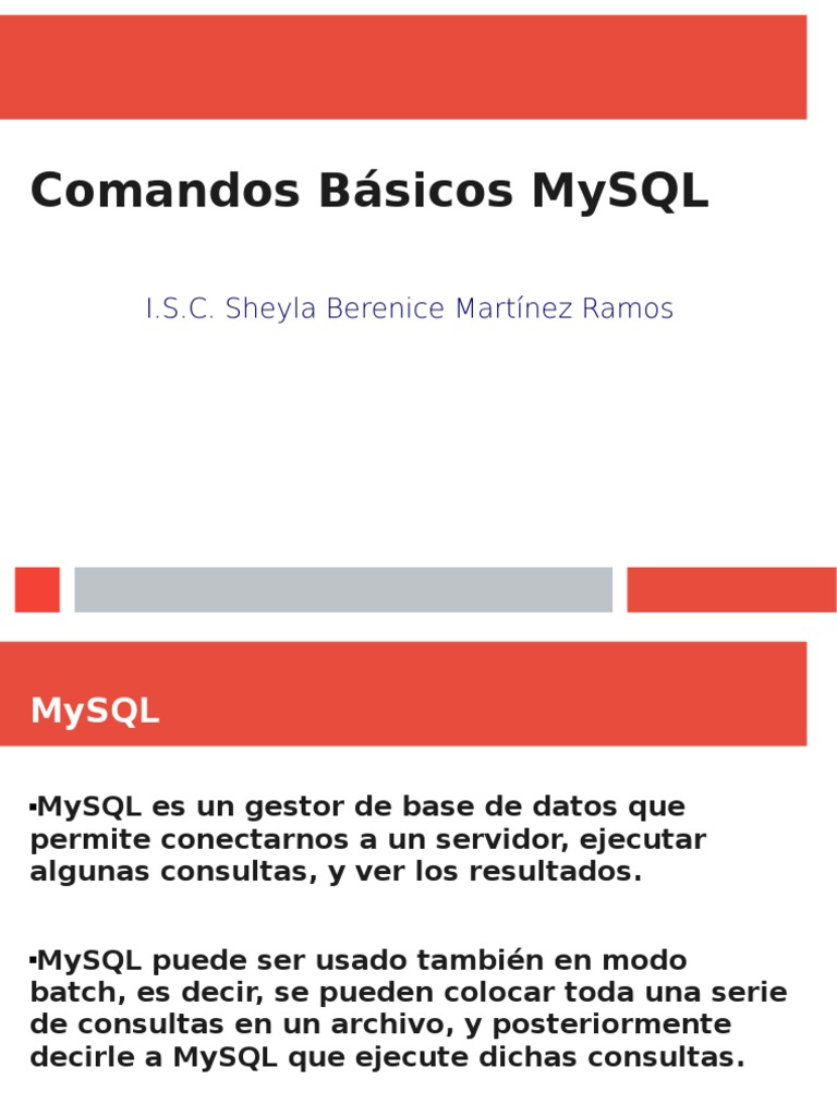 Comandos Mysql | PDF | SQL | Tabla (base de datos)