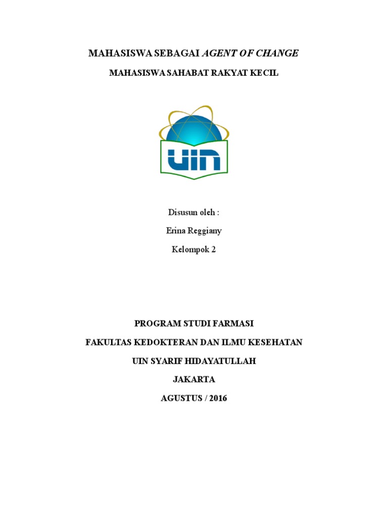 Esai Mahasiswa Sebagai Agent of Change | PDF