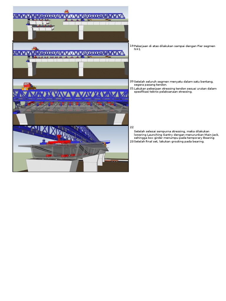 Metode Kerja. Erection Jembatan | PDF