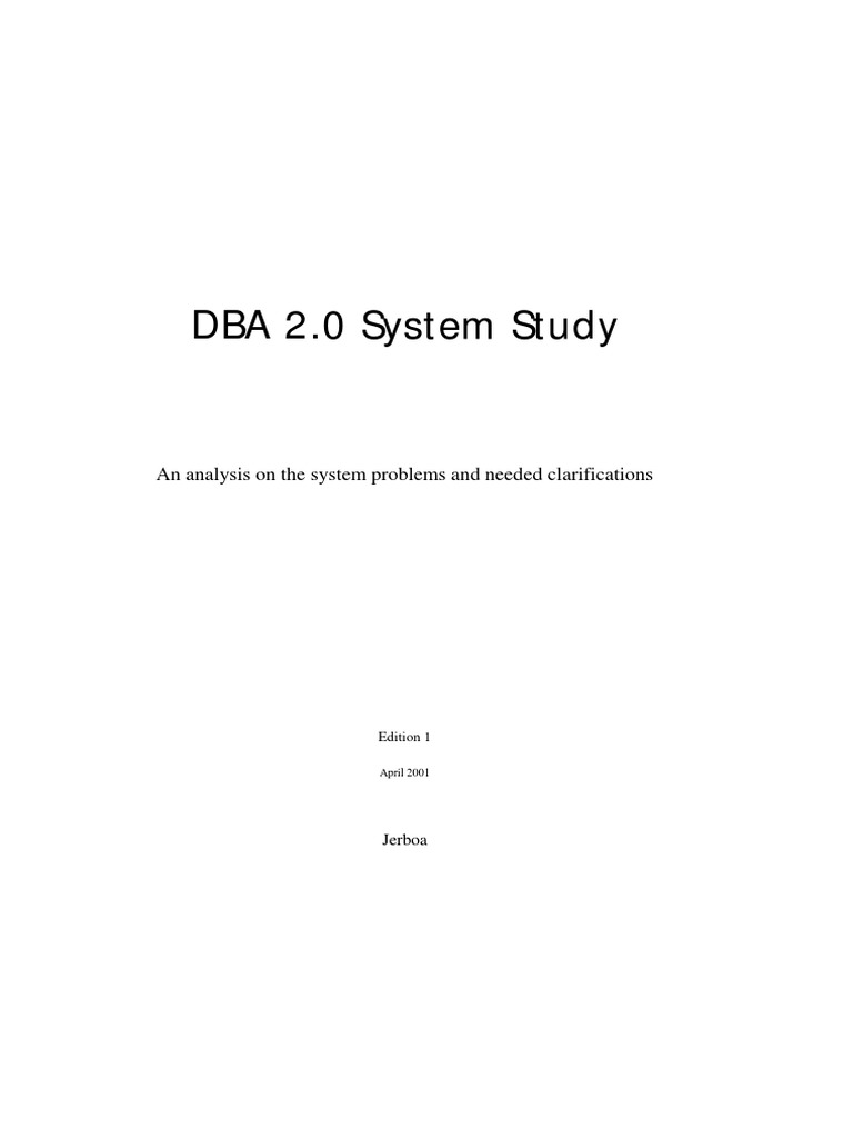 DBA 2.0 Study System | PDF | Leisure | Nature