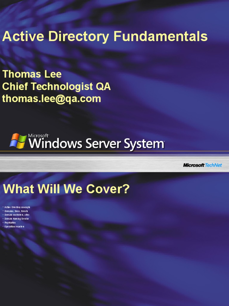 3rdNovember-Active Directory Fundamentals Administration | PDF | Active ... 3rdNovember-Active Directory Fundamentals Administration | PDF | Active ...