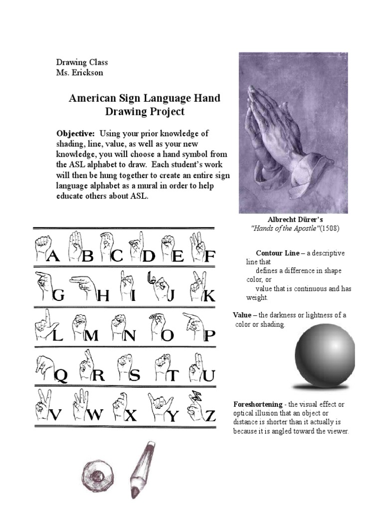 Asl Hand Drawing Rubric Sheet | PDF | Perspective (Graphical ...