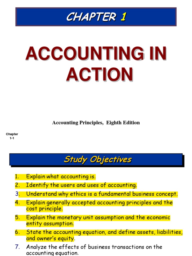 Chap-1 Accounting in Action Basic Accountin Equation Financial ...