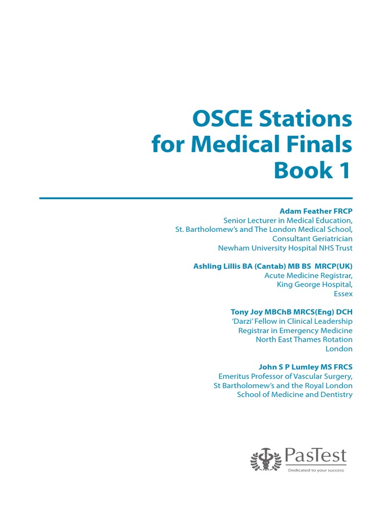 Osce Stations For Medical Final 1 | PDF | Asthma | Medical Diagnosis