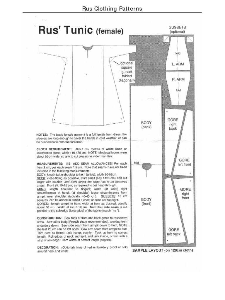 Rus Female Clothing Patterns | PDF