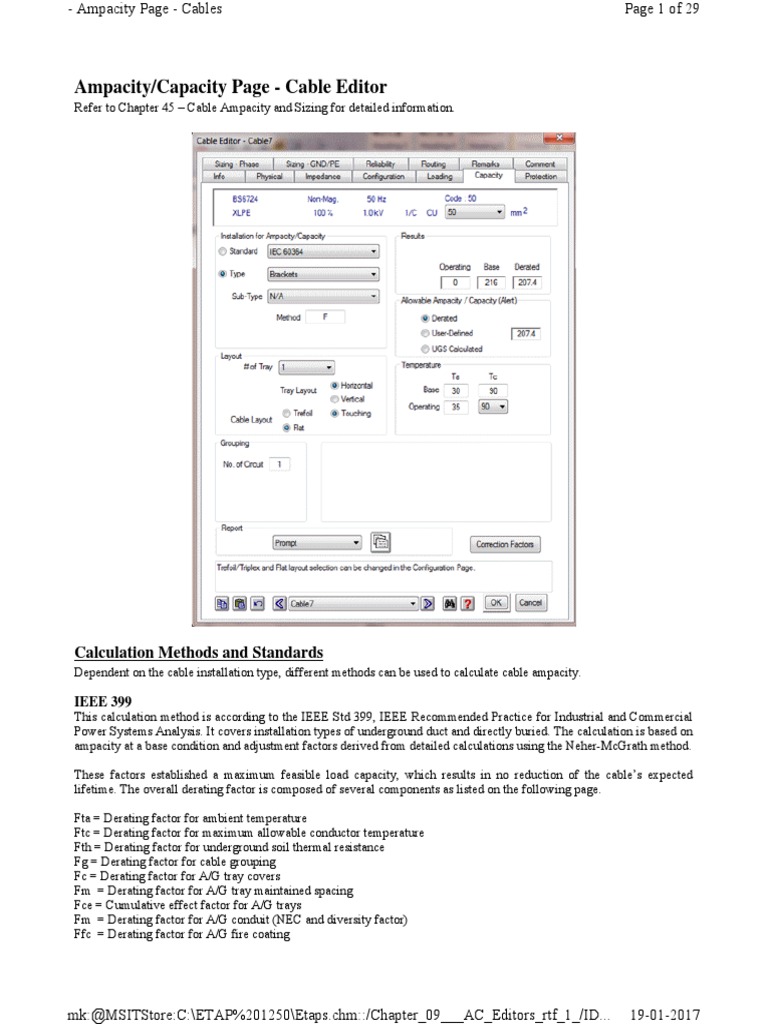 Chapter 09 Ac Editor Etap Pdf Electrical Wiring Cable