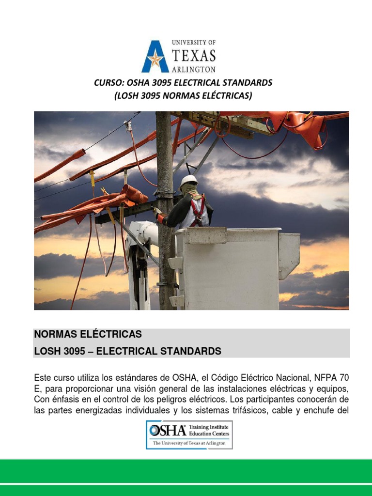 Curso OSHA 3095: Normas Eléctricas | PDF | Corriente eléctrica ...