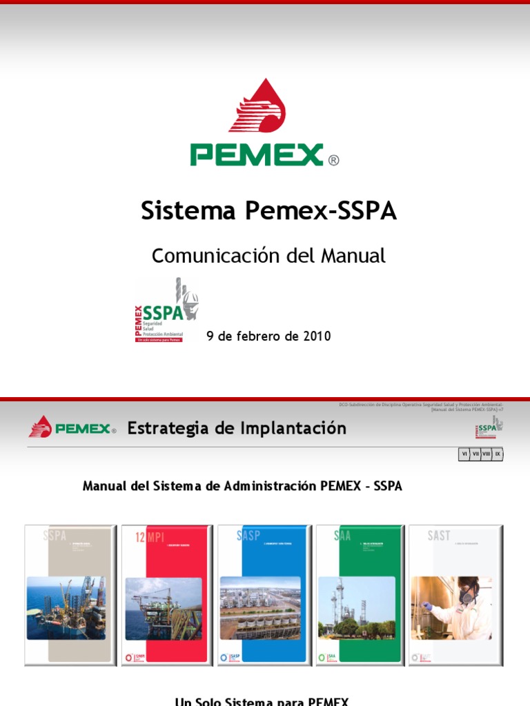 Manual del Sistema Pemex-SSPA | PDF | La seguridad | Planificación