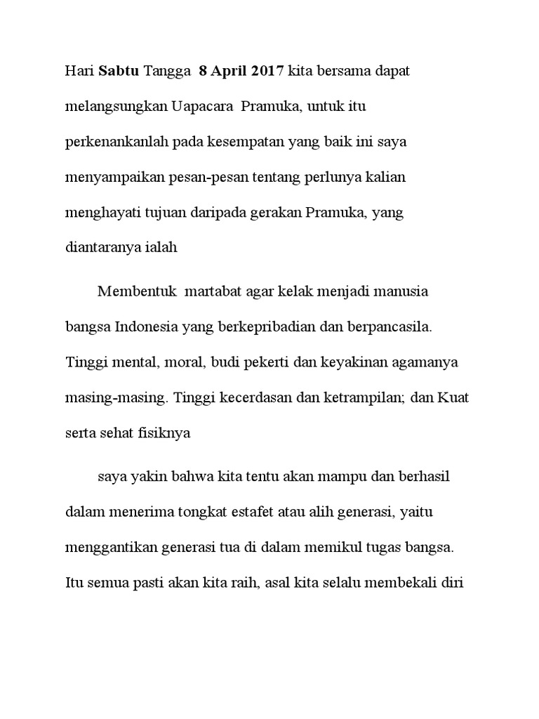 Pidato Pramuka | PDF