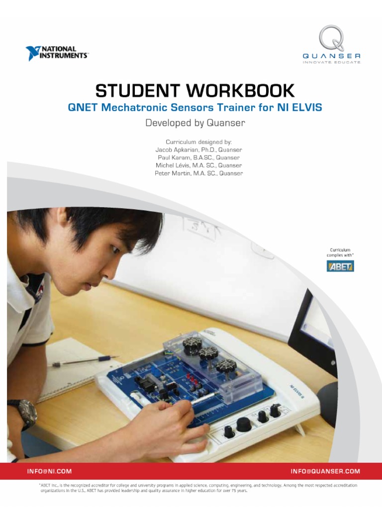 QNET MECHKIT - Workbook (Student) | PDF | Sensor | Electrical Engineering