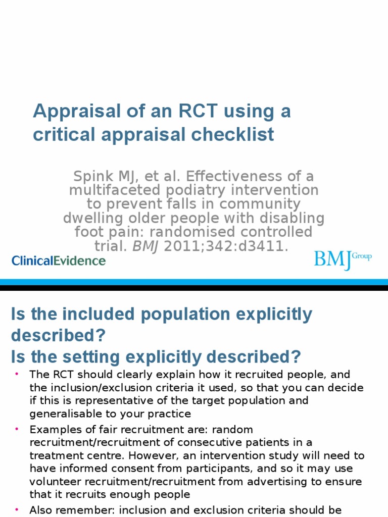 Checklist 2 Armed RCT Default Cap | PDF