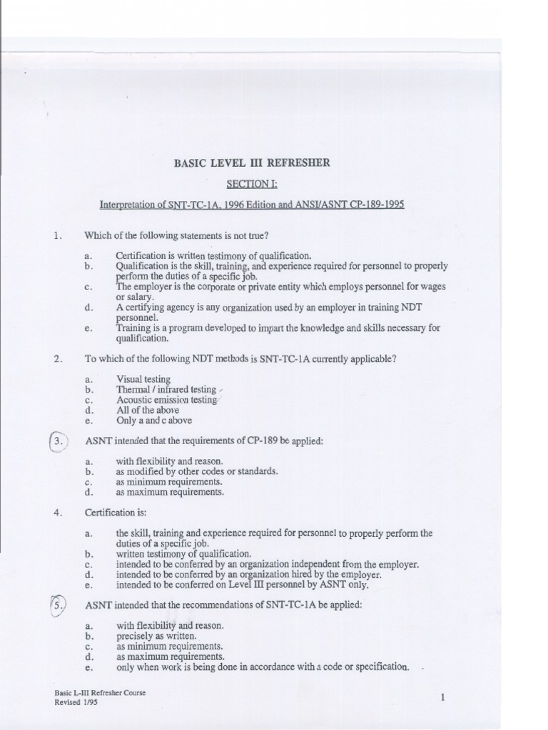 Interpreting NDT Standards and Refreshing Level III Certification ...