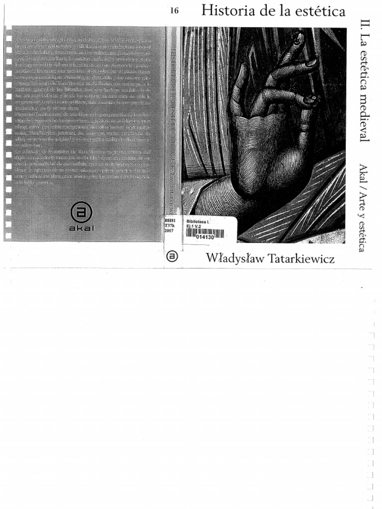 Historia de La Estetica V.ii (Medieval) - Wladyslaw Tatarkiewicz | PDF | Biblia | Belleza