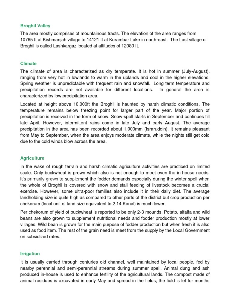 Broghil Valley Detail | PDF | Livestock | Grazing