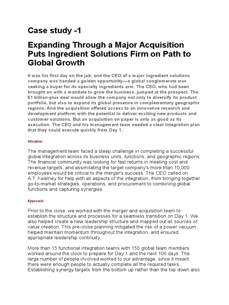 Case Study | PDF | Whats App | Mergers And Acquisitions