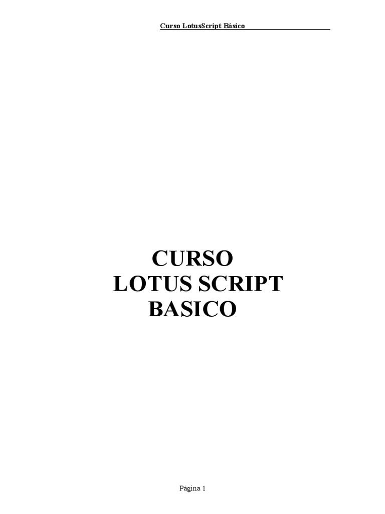 Curso LotusScript Basico | PDF | Estructura de datos de matriz ...