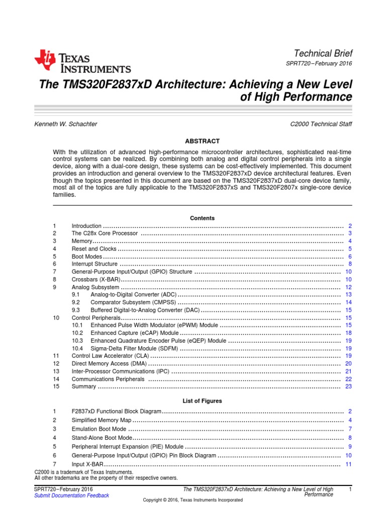 The TMS320F2837xD Architecture: Achieving A New Level of High ...
