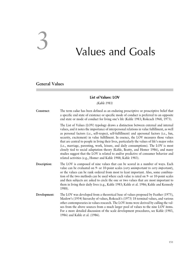 Milton Rokeach. Values and Goals. 38132 - 3 | PDF | Attitude ...