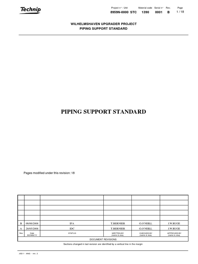 Standard Piping Support Documents | PDF | Oil Refinery | Pipe (Fluid ...