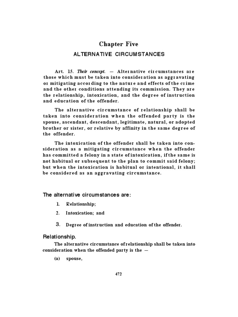 Chapter Five: Alternative Circumstances | PDF | Murder | Crime & Violence