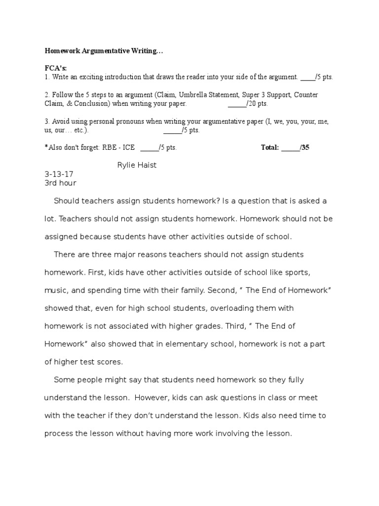 Student Work Samples | PDF | Homework