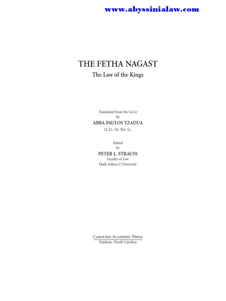 Fetha Negast PDF | PDF