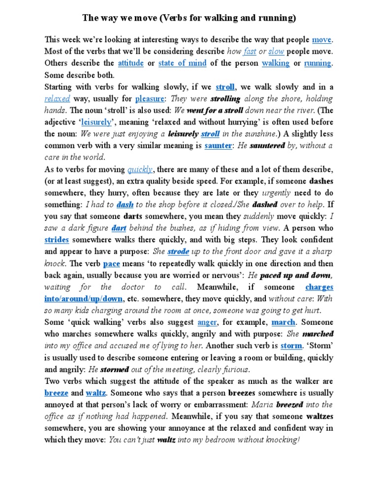 The Way We Move | Download Free PDF | Verb | Syntax