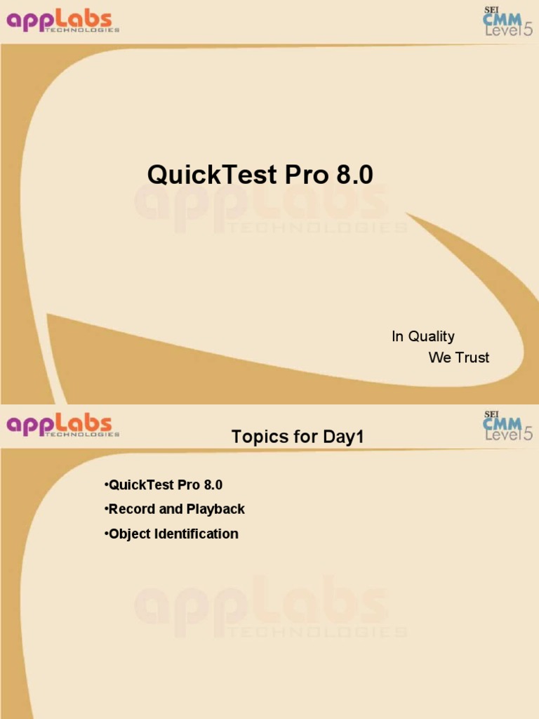 QuickTest Pro 8.0 Complete | PDF | Databases | Sql