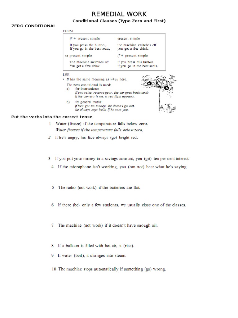 REMEDIAL WORK - Conditionals | PDF