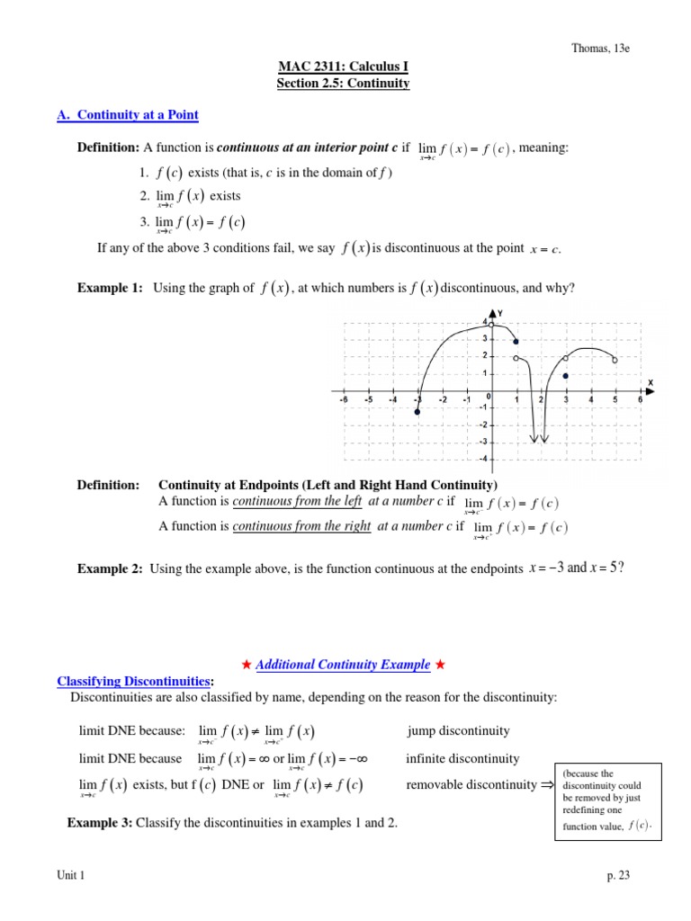 2.5 | Continuous Function | Function (Mathematics)