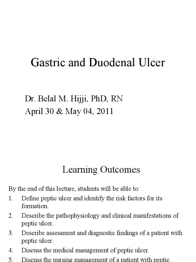 Gastric and Duodenal Ulcer | PDF | Peptic Ulcer | Stomach