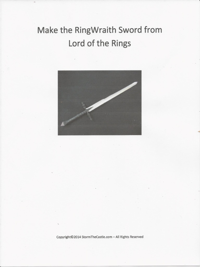 Ringwraith Sword Template | PDF