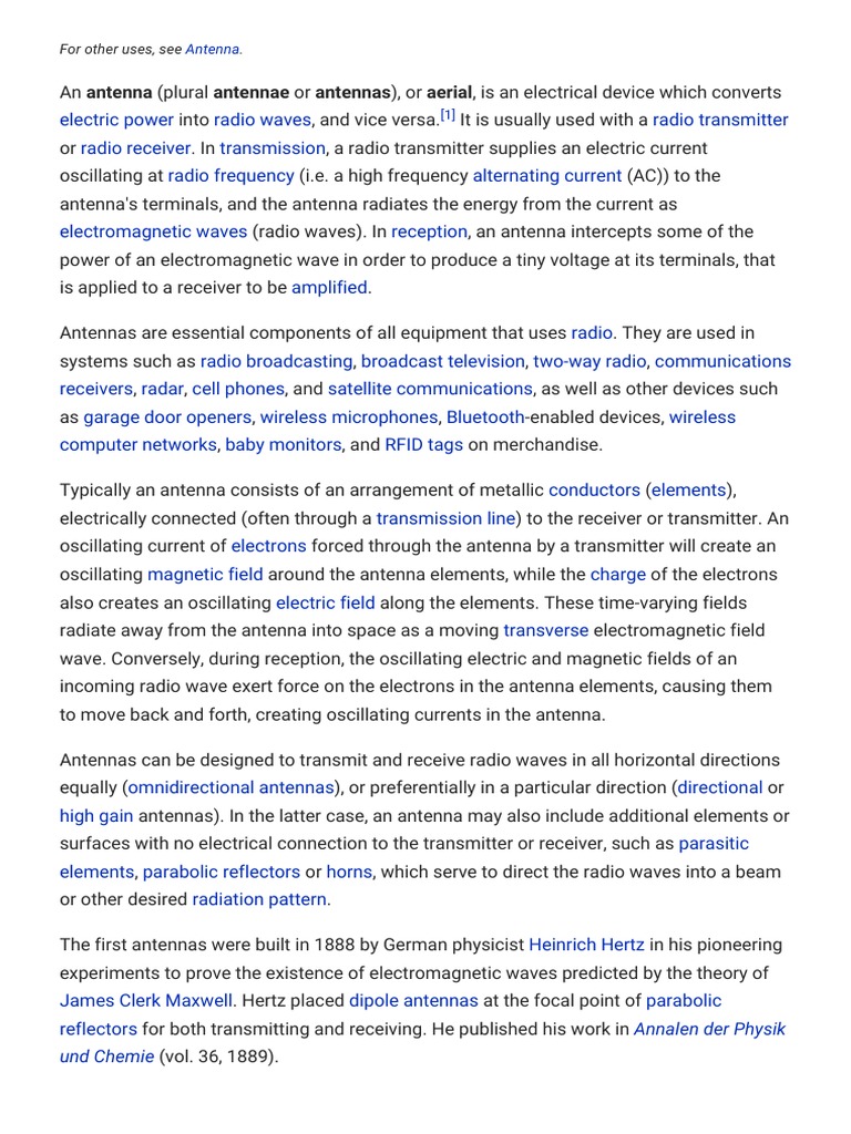 Antenna (Radio) | PDF | Antenna (Radio) | Radio