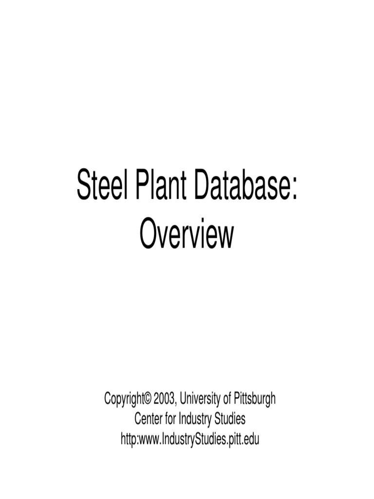 Steel Plant Database Overview | PDF | Geographic Information System ...