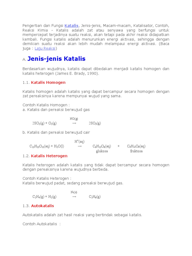 Katalis 1 | PDF