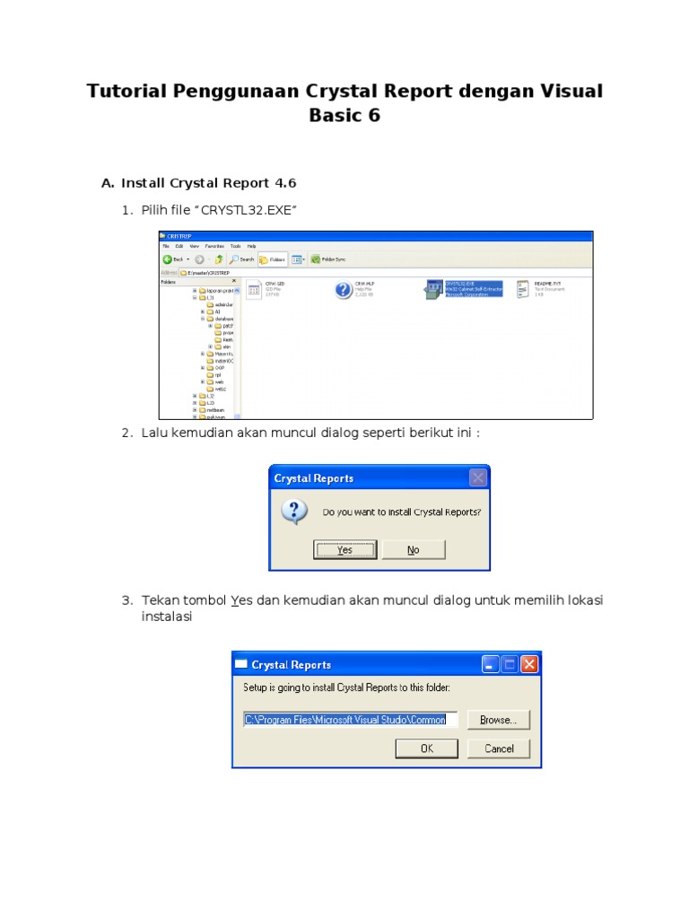 Panduan Crystal Report di VB6 | PDF