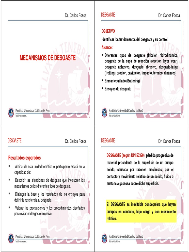 Tema 2-17.0 Mecanismos de Desgaste | PDF | Fatiga (material) | Abrasivo