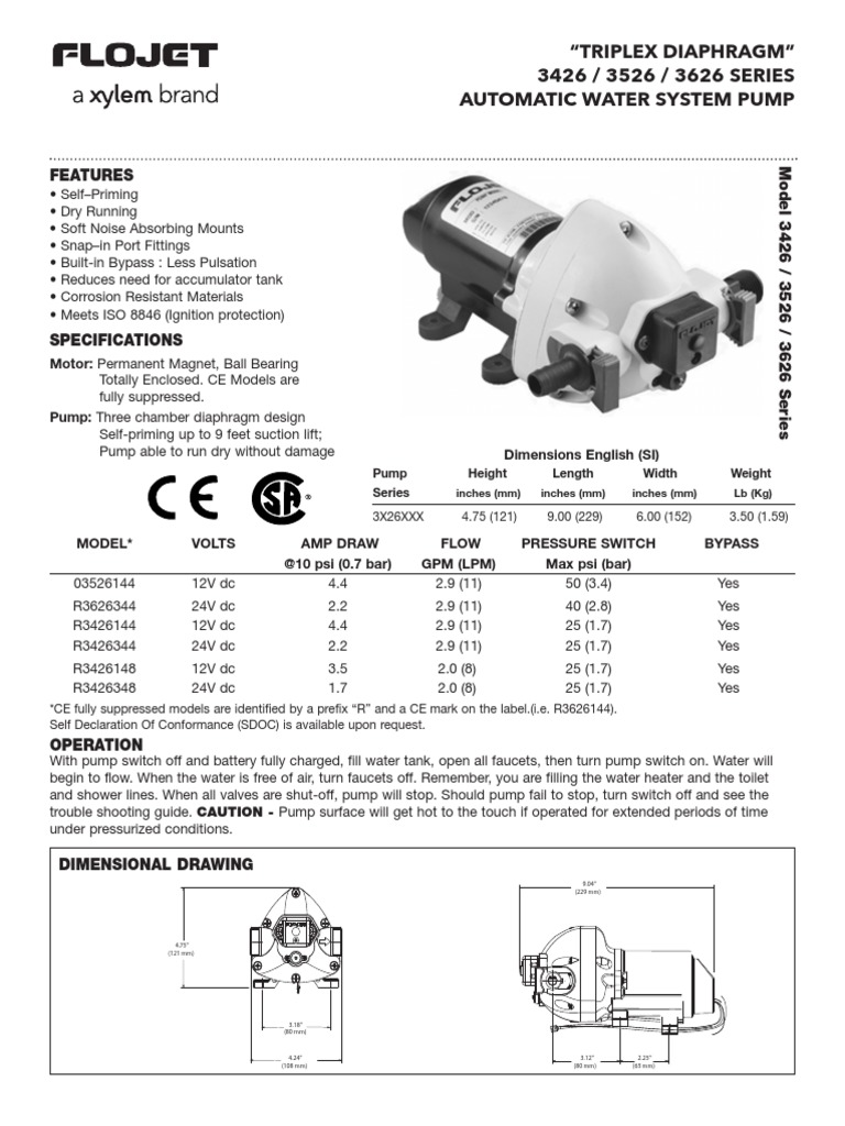 Flojet Bomba | Bleach | Pump