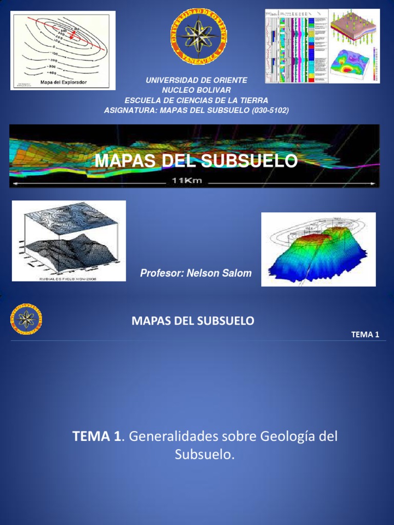 TEMAS 1-2 - Mapas Del Subsuelo (II-2016) | PDF | Geología | Mapa