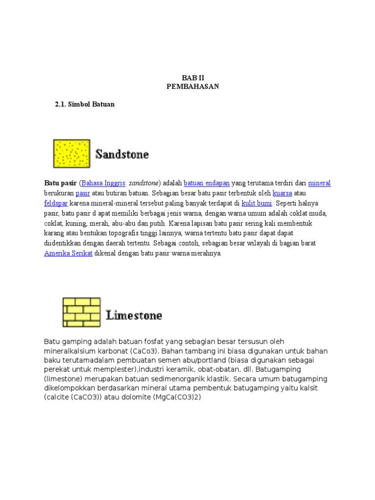 Simbol dan Warna Litologi Batuan | PDF | Sains & Matematika